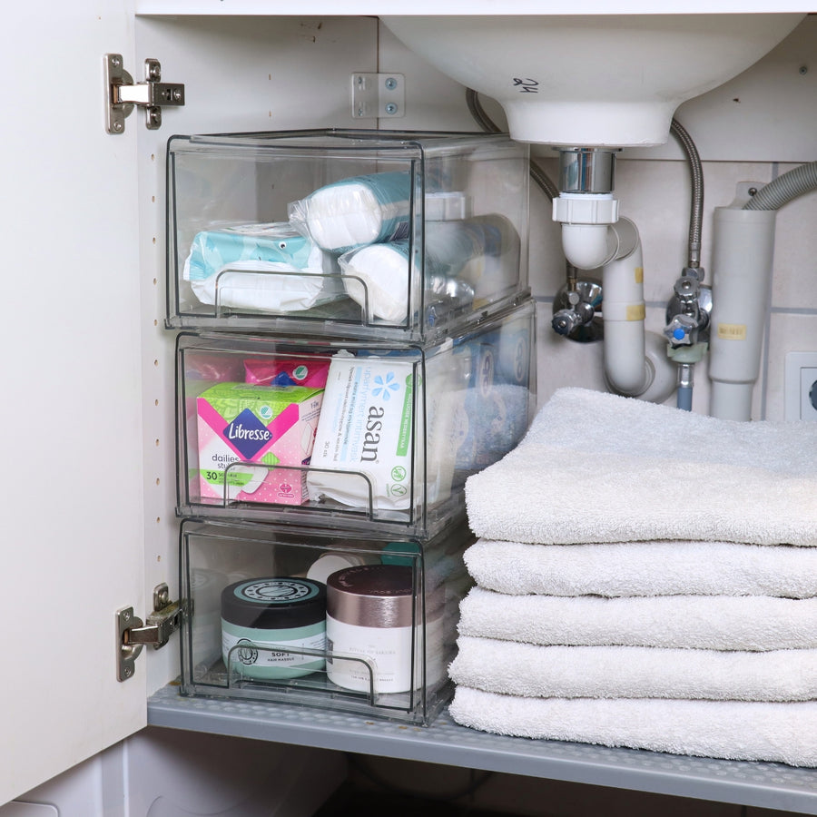 Stablebar skuff stor – praktisk oppbevaring til bad og kjøkken – BOXO.no